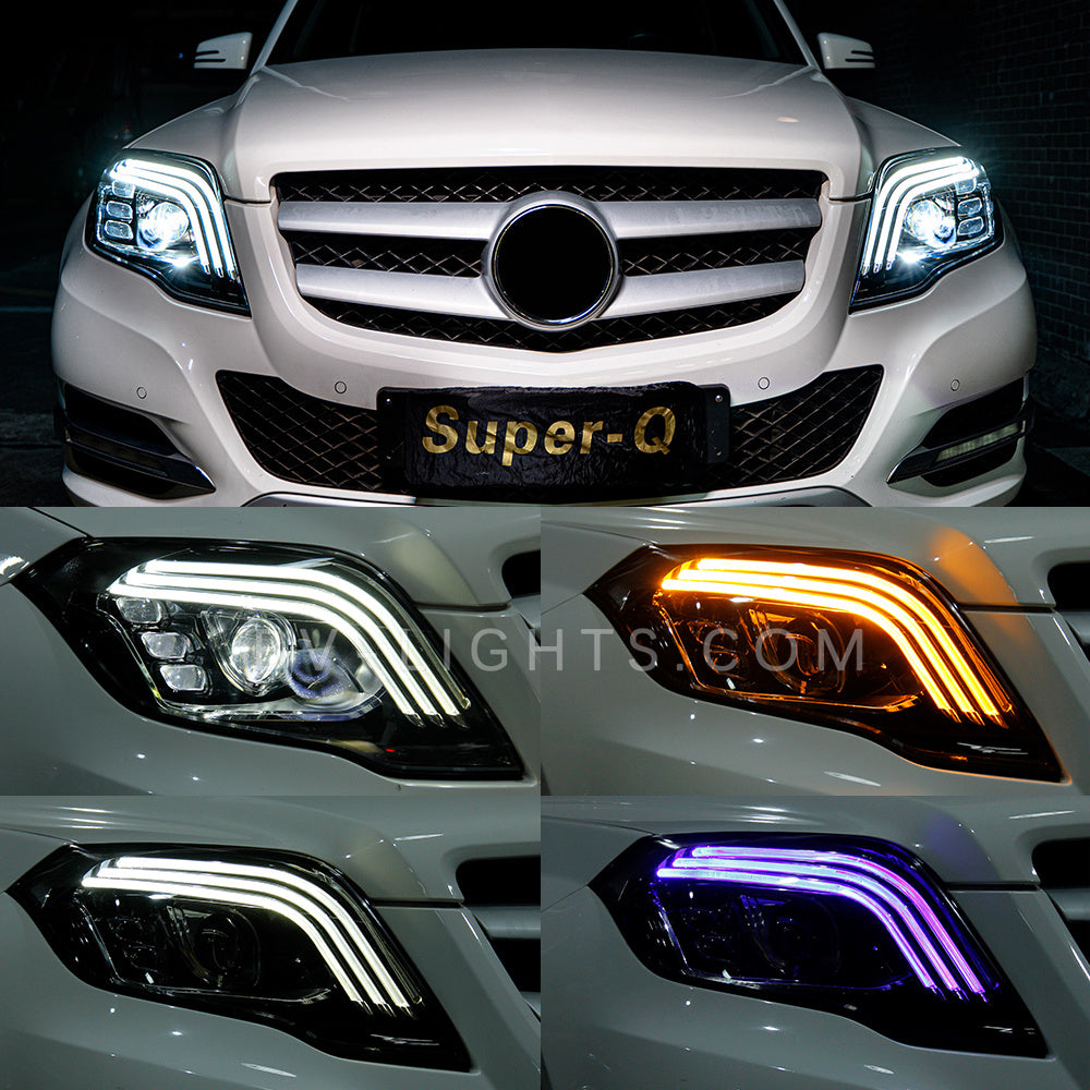 Modified LED Headlight for Mercedes Benz GLK 2013-2016 upgrade full le ...