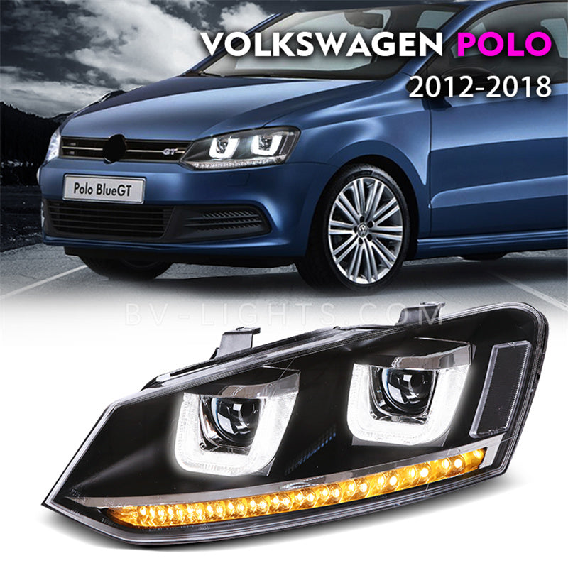 Modified headlight assembly for Volkswagen Polo 2012-2018 Upgrade to t ...