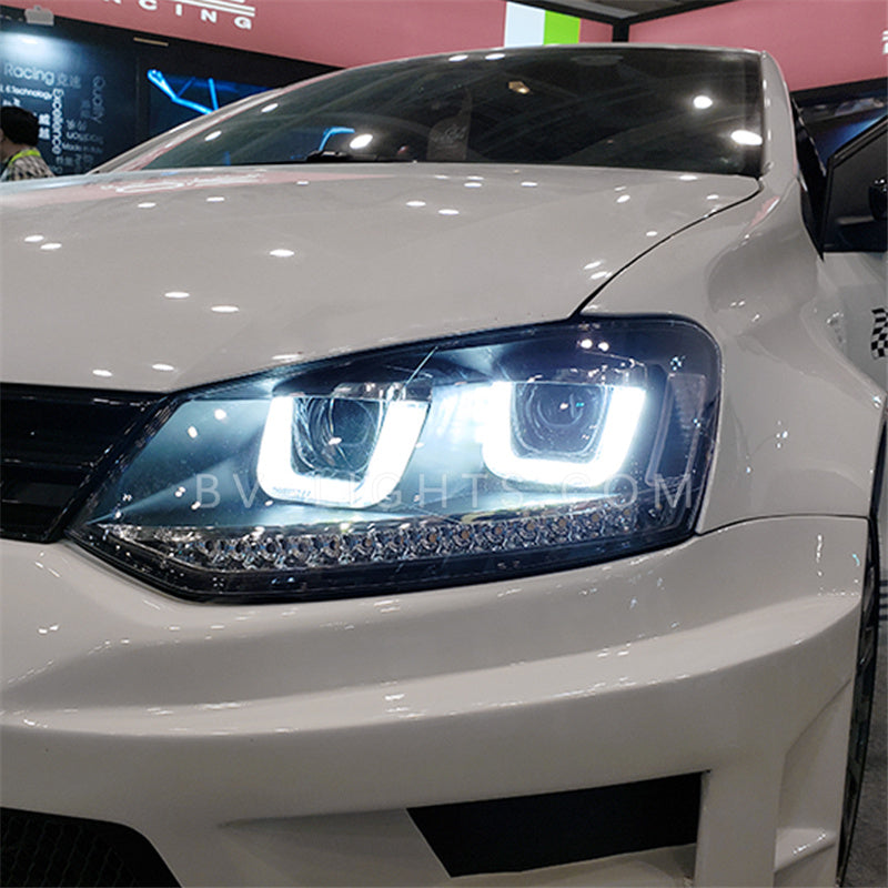 Modified headlight assembly for Volkswagen Polo 2012-2018 Upgrade to t ...