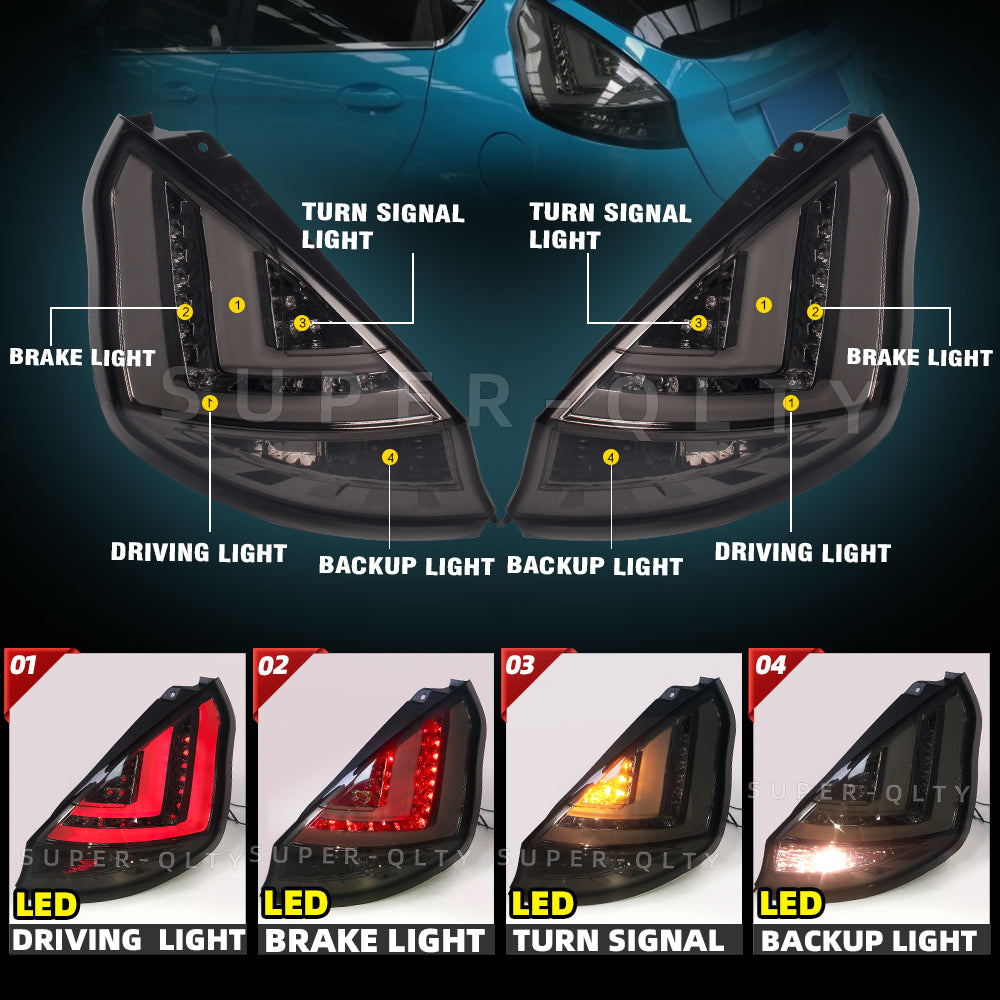 Ford Fiesta 2009-2012 2013-2017 Modified Tail light,Brake & Rear Fog L ...