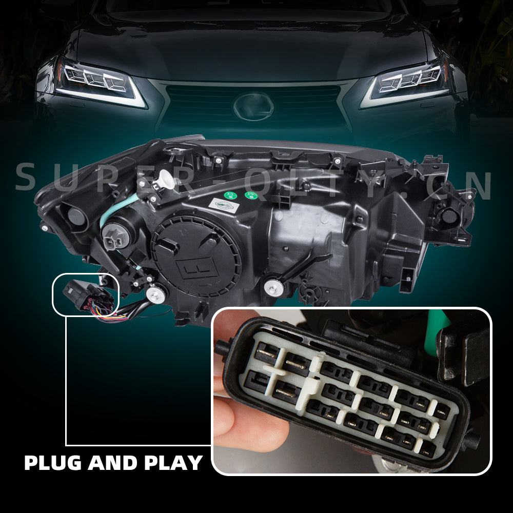 Modified headlight For Lexus GS250 2012-2015 Upgrade LED lights plug a ...