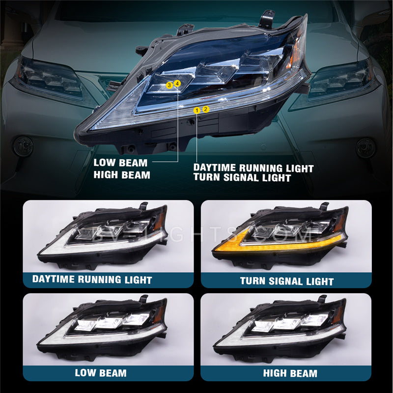 Lexus RX350 2009-2012 2013-2015 modified Upgrade Headlights full LED h ...