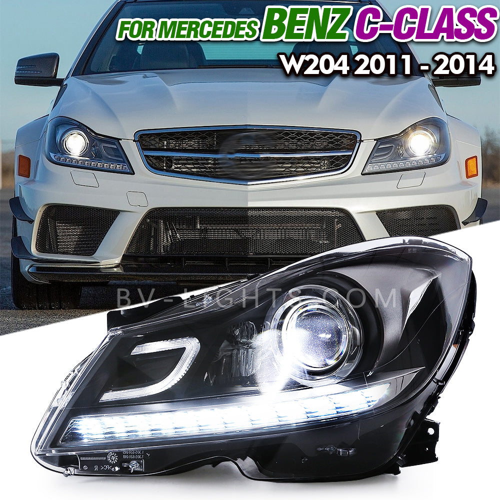 Mercedes Benz C-Class/W204 2011-2014 C200 C260 Modified headlight DRL ...