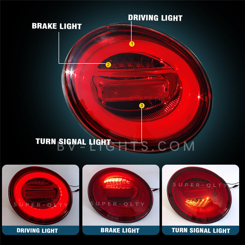 Volkswagen beetle tail lamp 1998-2005 modified tail light upgrade styl ...