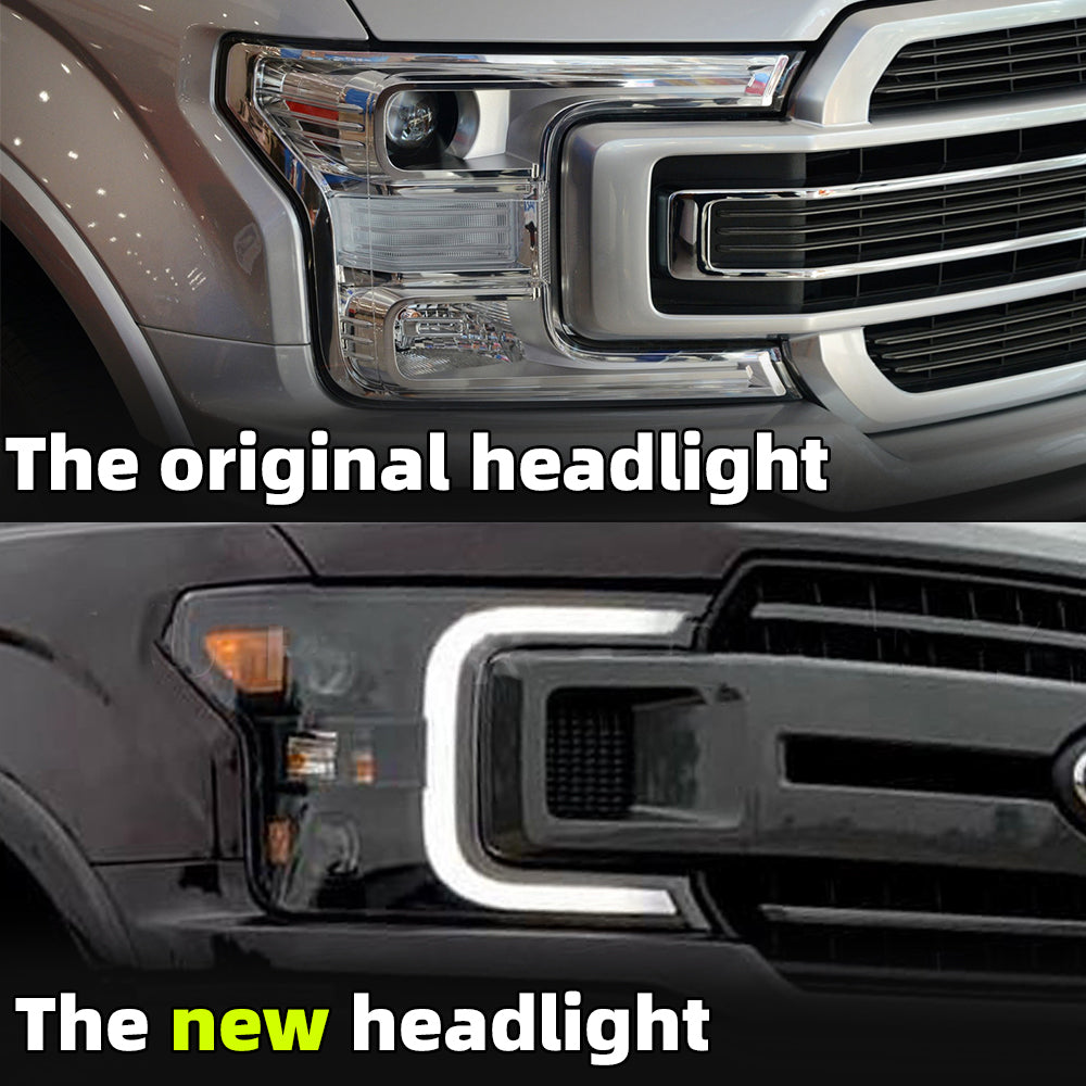 Ford F150 2018-2021 Modified headlight upgrade new stye Daytime runnin ...