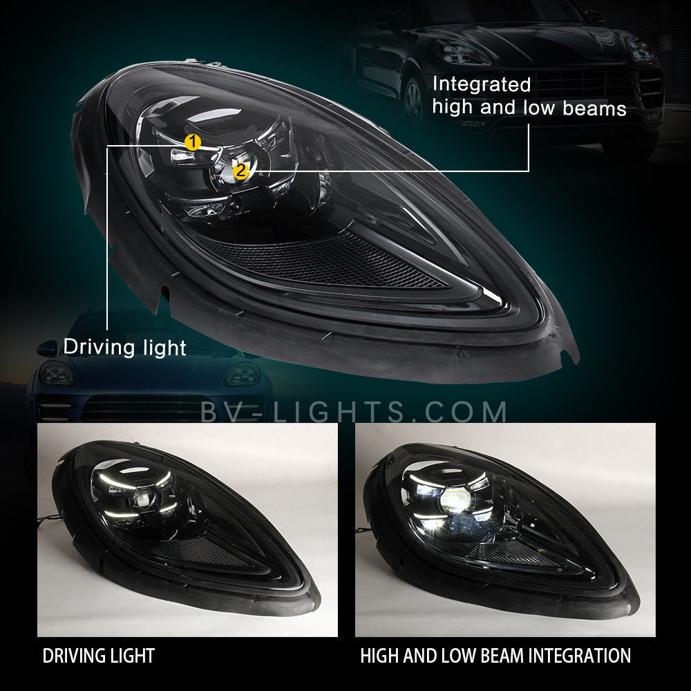 Porsche Macan 2014-2017 upgrade Modified LED headlight 2022 styles-with ...