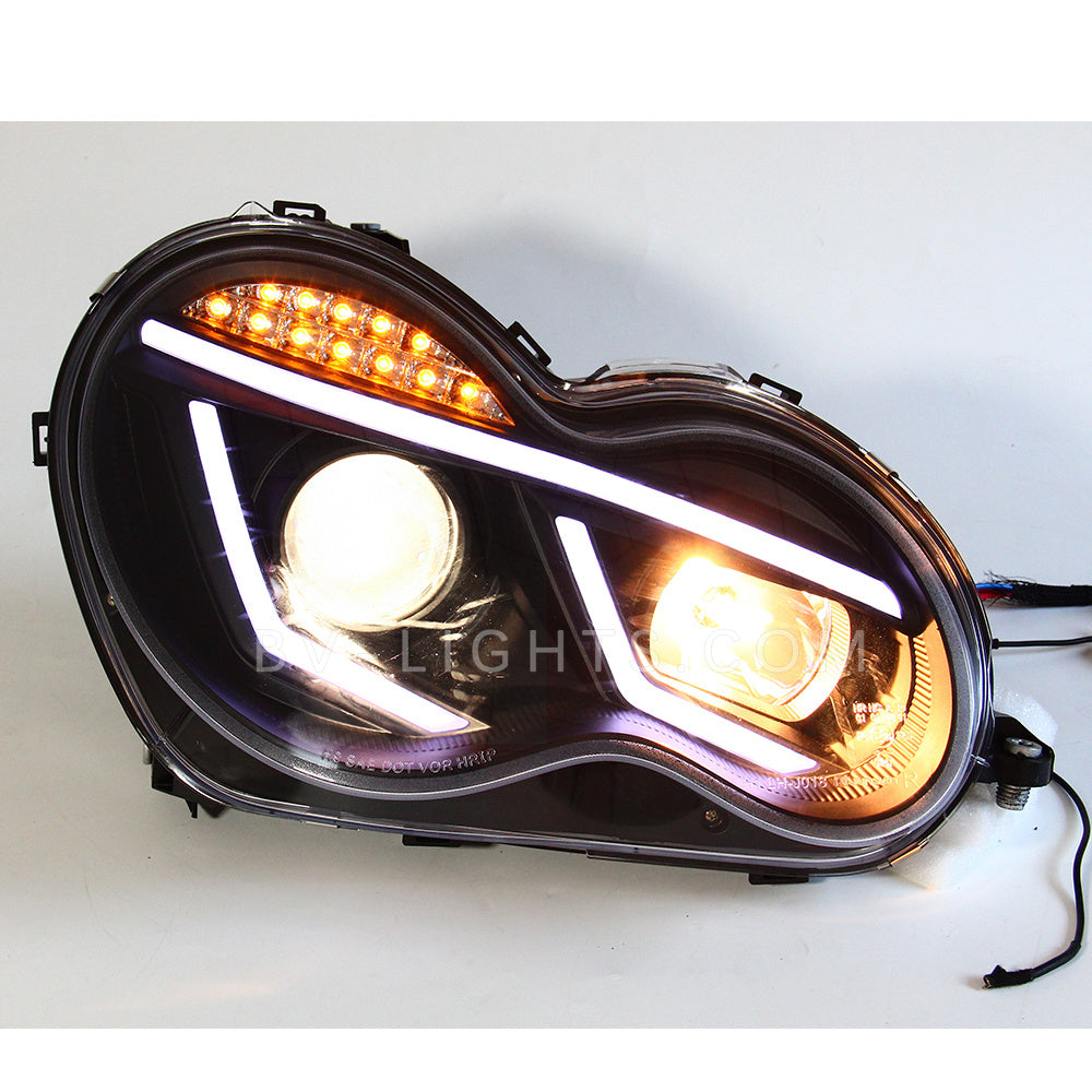 Mercedes Benz C Class W203 2000-2006 Sedan Car upgrade LED Front Light ...