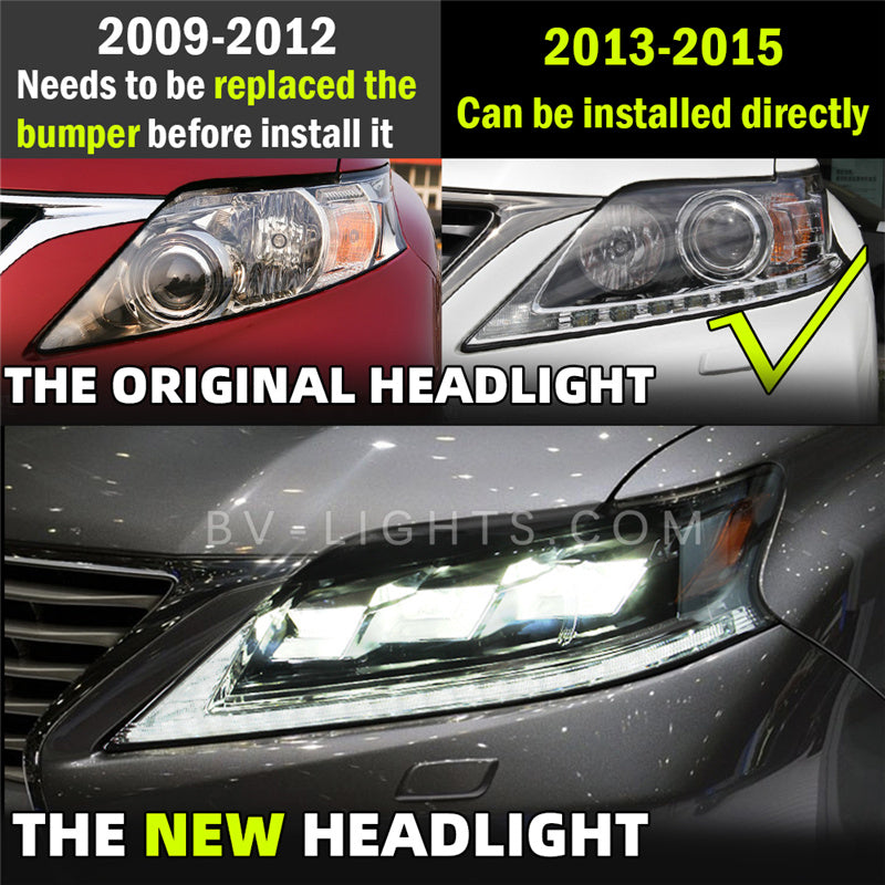 Lexus RX350 2009-2012 2013-2015 modified Upgrade Headlights full LED h ...
