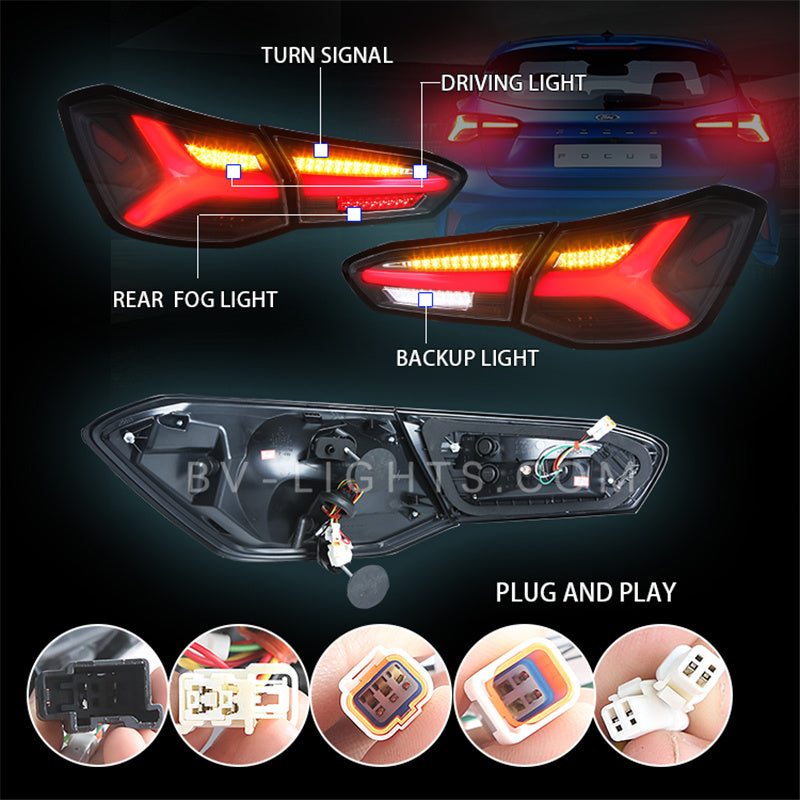 Ford Focus 2019- Modified taillight tail lamp rear light LED tail ligh ...