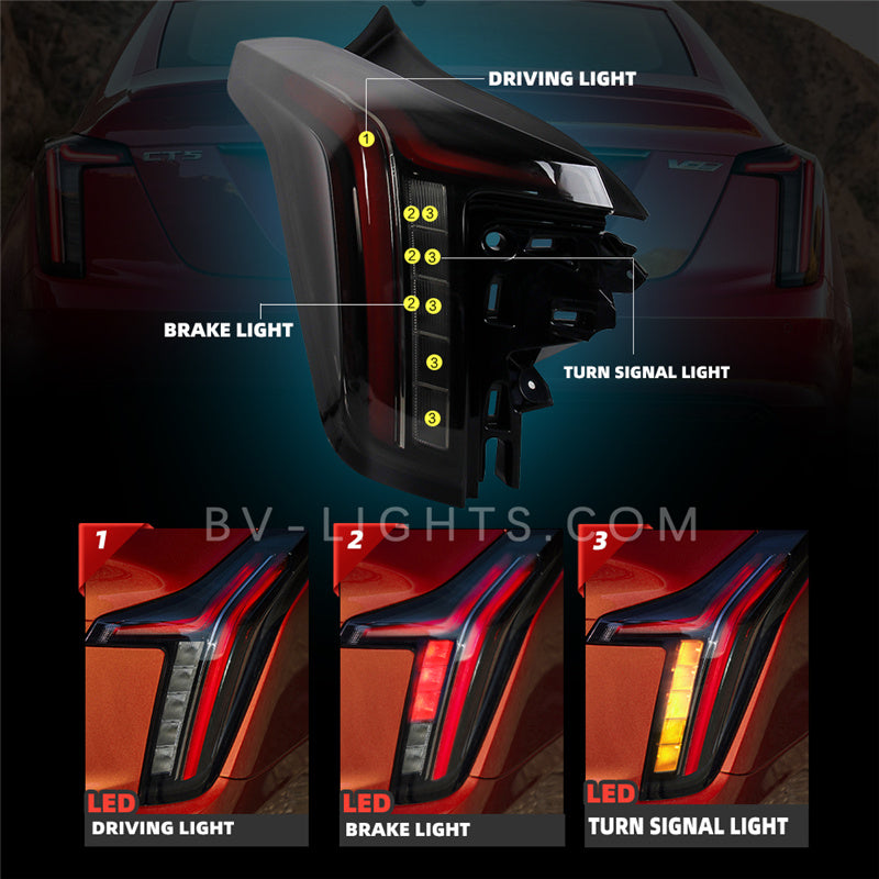 Cadillac CT5 2019-2021 Modified LED Tail lamp upgrade turn signal ligh ...