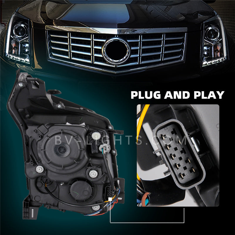 Cadillac SRX 2nd Gen 2010-2014 headlight Upgrade to led headlight turn ...