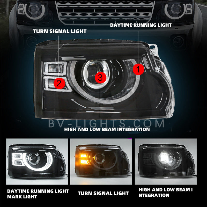 Land Rover Discovery 4 2010-2013/2014-2016 Modified headlight upgrade ...