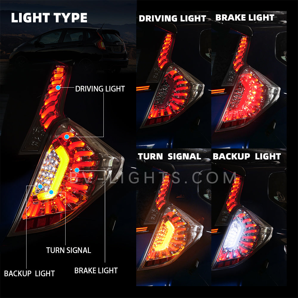 Honda Fit GK5 Jazz 2014-2019 Modified taillight Upgrade to the Latest ...