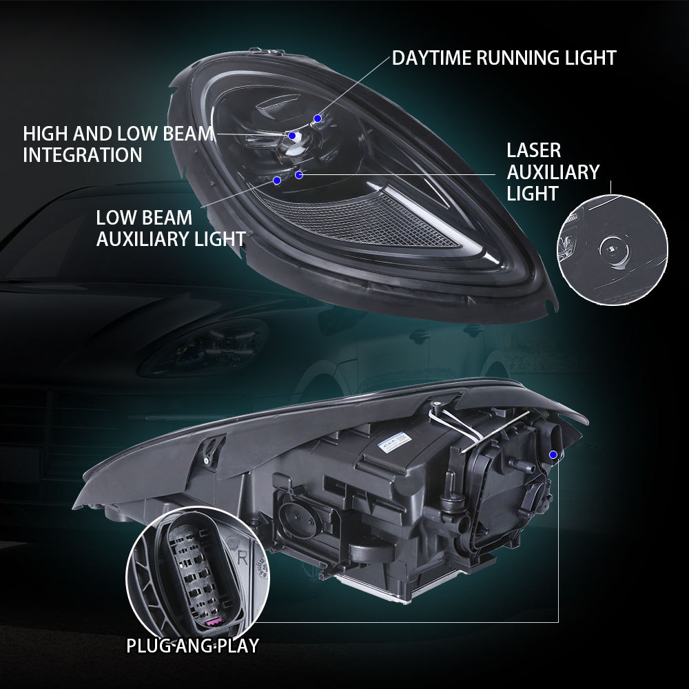 Porsche Macan 2014-2017 upgrade Modified LED headlight 2022 styles-with ...