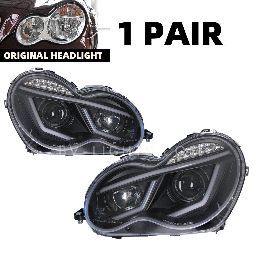 Mercedes Benz C Class W203 2000-2006 Sedan Car upgrade LED Front Light ...
