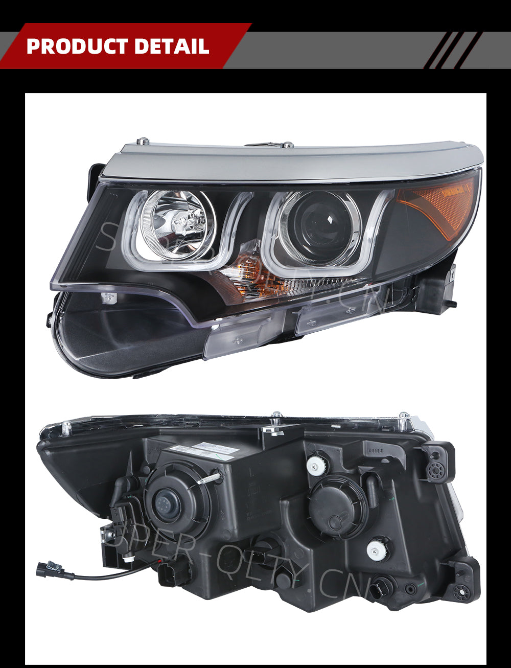 For Ford Edge 2010-2014 Modified LED headlight Upgrade to the Latest S ...