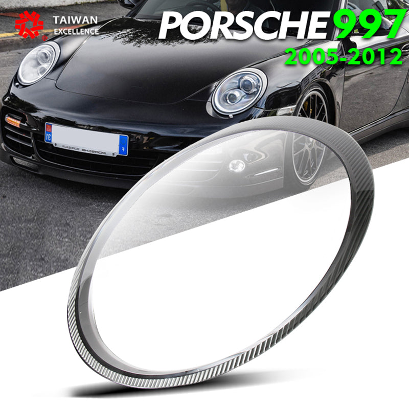 For Porsche 997 2005-2012 Headlight Glass Headlamp Cover Shade Transpa ...
